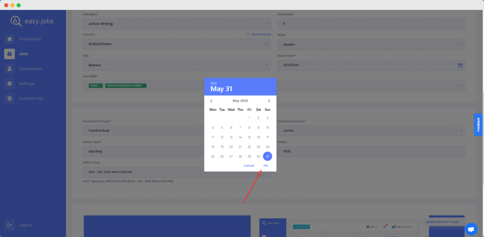 How to Activate the Expired Job Post in Easy.Jobs?