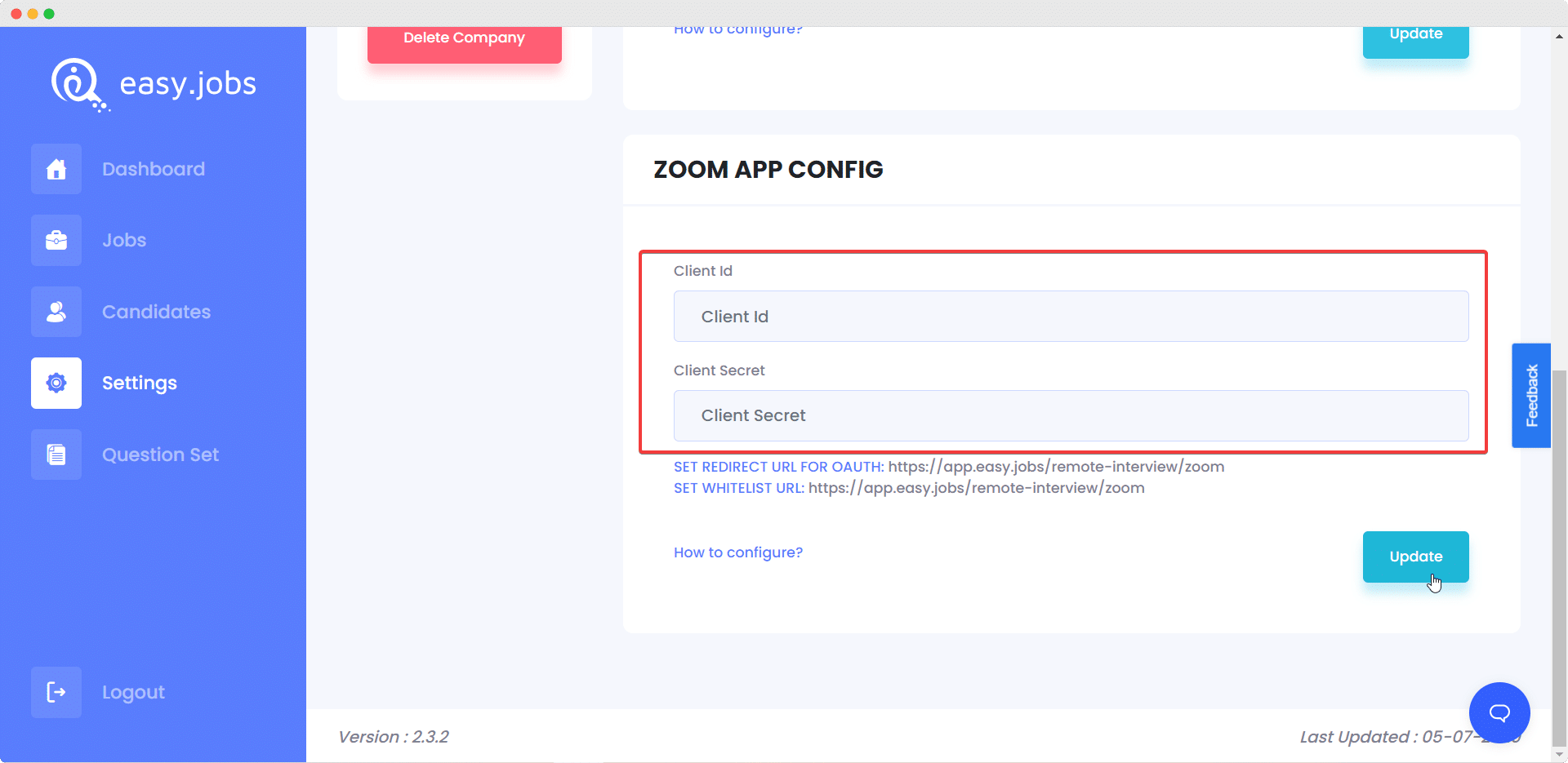 How To Configure Zoom With Easy.Jobs - Easy.jobs
