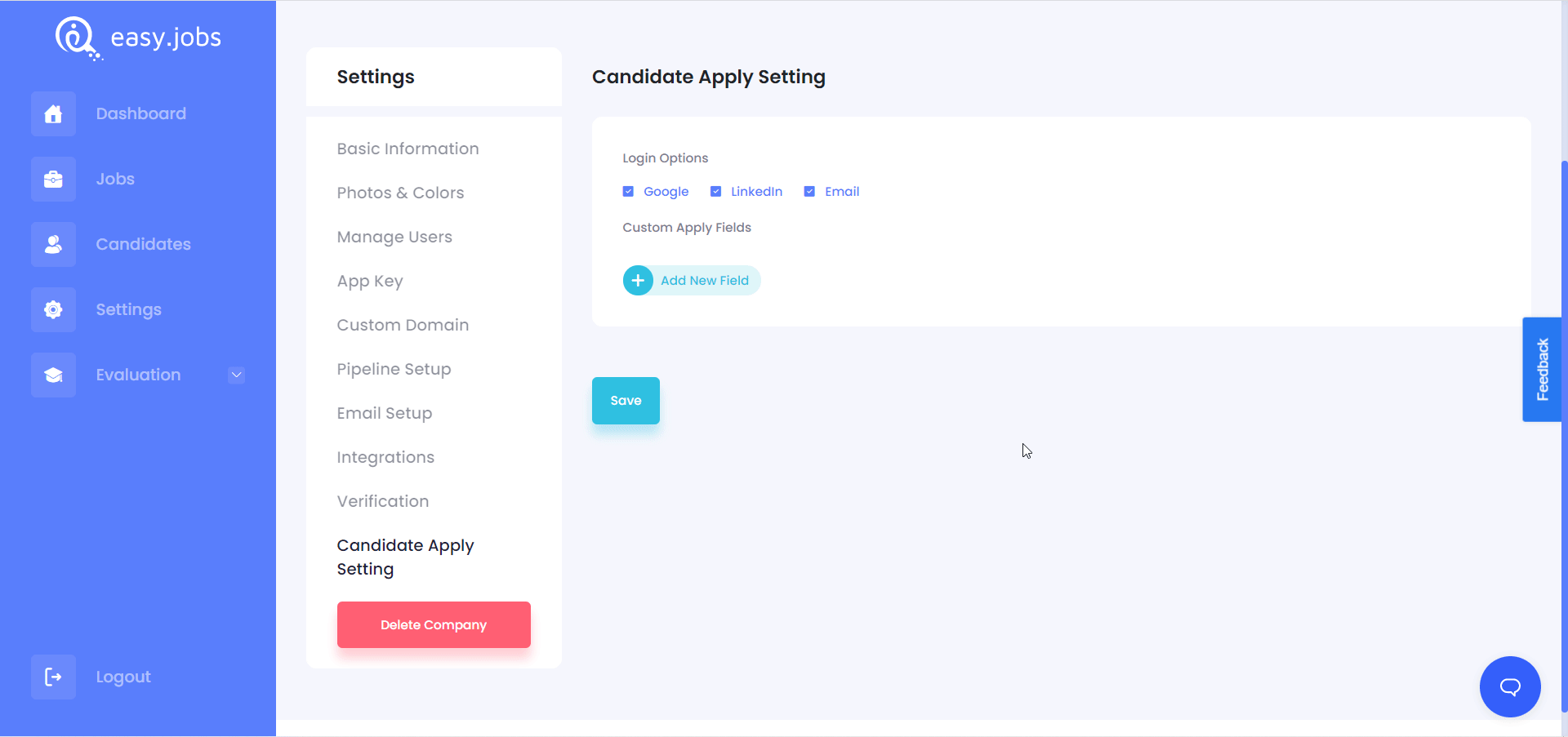 How To Configure 'Candidate Apply Settings' In Easy.Jobs?