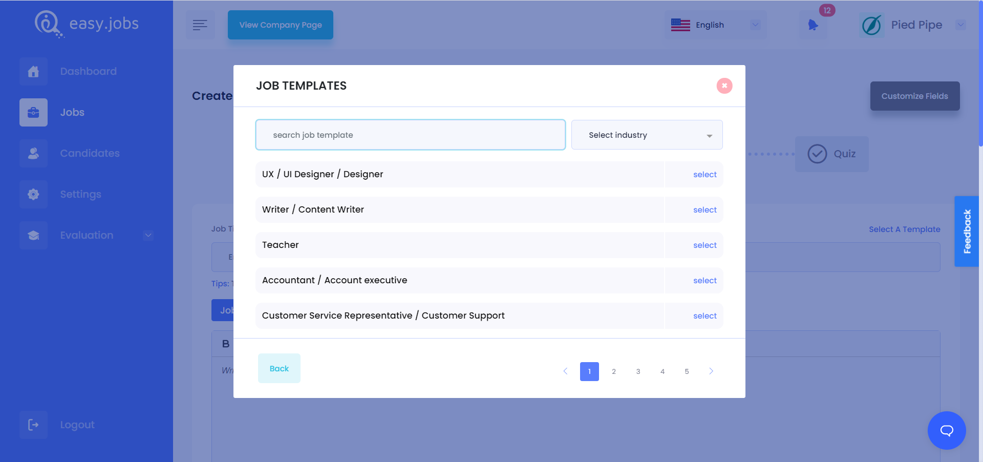 How To Use Ready Job Templates In Easy.Jobs?