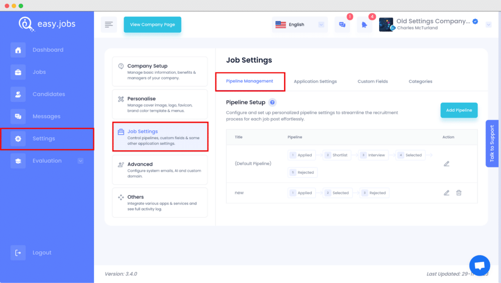 How To Manage Pipeline in Easy.Jobs? - Easy.jobs