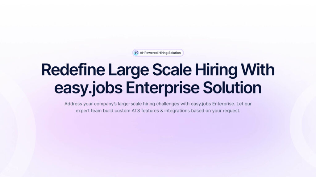 easy.jobs Enterprise Hiring Solution for Companies